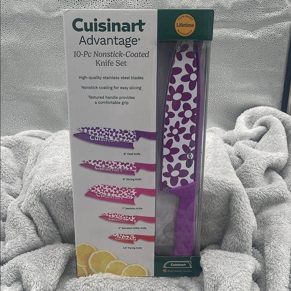 Cuisinart | Kitchen | Cuisinart Purple Floral Knife Set | Poshmark